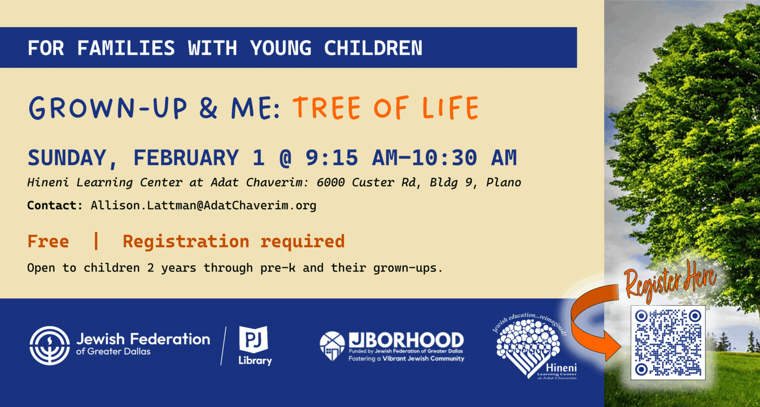Grown-Up & Me: Tree of Life - Jewish Dallas